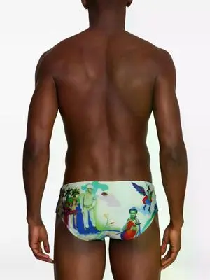 AMIR SLAMA Printed Swimming Trunks