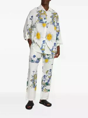 AMIR SLAMA Printed Straight Trousers