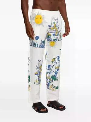 AMIR SLAMA Printed Straight Trousers