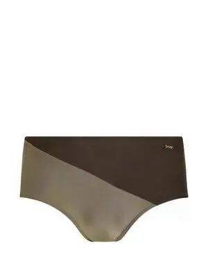 AMIR SLAMA Two-toned Swimming Trunks - Brown