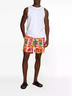 AMIR SLAMA Graphic-print Swim Shorts