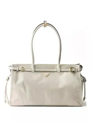 Prada Bonnie Large Leather Handbag - Neutrals