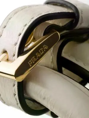 Prada Bonnie Large Leather Handbag - Neutrals