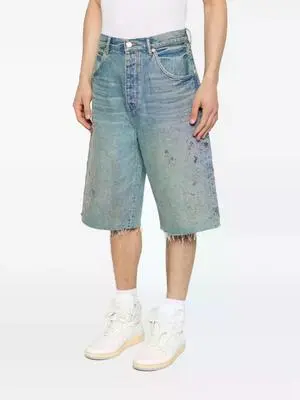 PURPLE BRAND P070 Frayed Shorts - Blue