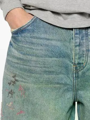 PURPLE BRAND P070 Frayed Shorts - Blue