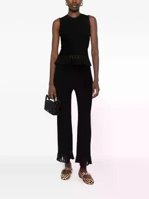 Sandro Ruffled Knit Trousers