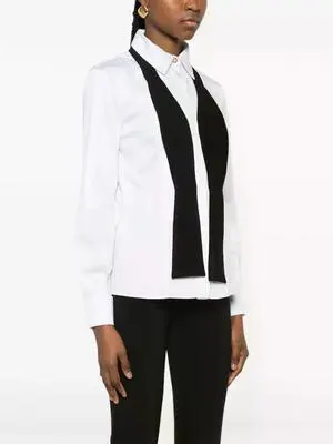 CATALINA Crystal-cuff Scarf Shirt