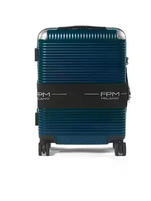 FPM MILANO 55m Bank Zip Deluxe Spinner Luggage Bag - Blue