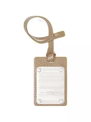 FPM MILANO Shimmer Metal Leather Address Tag