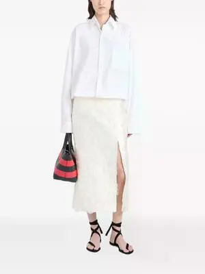 Proenza Schouler Dalma Floral-jacquard Skirt - White