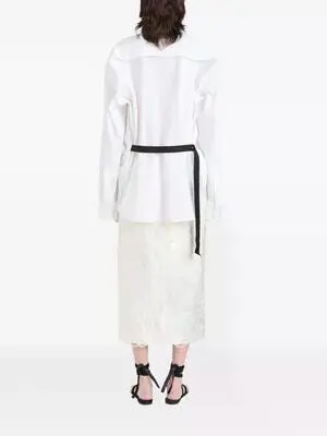 Proenza Schouler Dalma Floral-jacquard Skirt - White