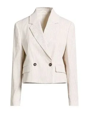Brunello Cucinelli Double-breasted Blazer - Ivory