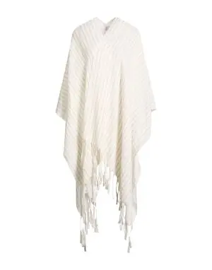 Brunello Cucinelli Woven Cape With Metallic Striped Detail
