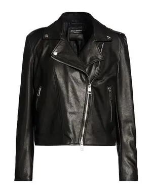 Street Leathers Collared Jackets For Women
