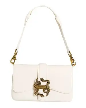 Just Cavalli Flap Bag With Detachable Top Handle - White