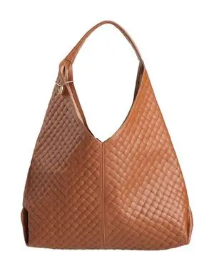 LAURA DI MAGGIO Leather Hobo Bag With Detachable Pouch And Shoulder Strap - Tan