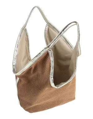 LAURA DI MAGGIO Leather Hobo Bag With Metallic Trim
