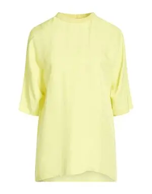 Agnona Lime Viscose And Silk Top