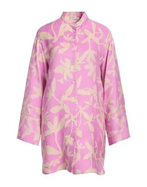 Agnona Floral Print Cotton-viscose Oversized Shirt