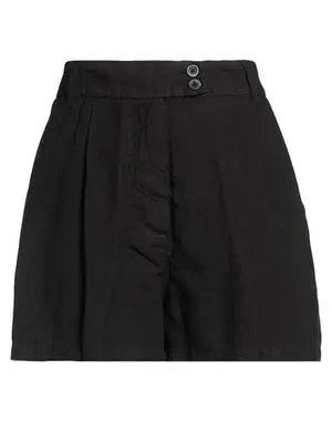 120% Lino Linen High Waisted Shorts - Black