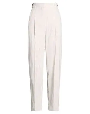 Brunello Cucinelli Linen Cotton Blend Striped Pants