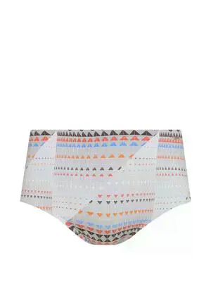 AMIR SLAMA Geometric-print Swimming Trunks - Grey