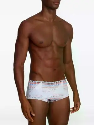 AMIR SLAMA Geometric-print Swimming Trunks