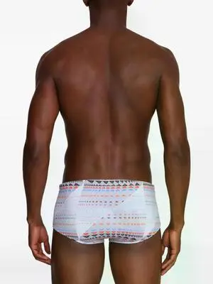 AMIR SLAMA Geometric-print Swimming Trunks