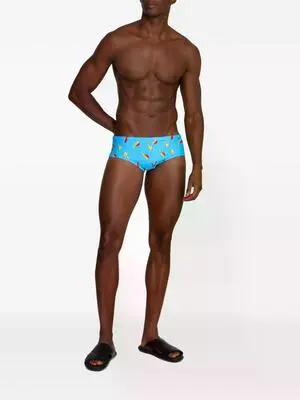 AMIR SLAMA Bird-print Swimming Trunks