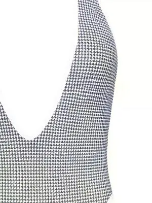 DIESEL® Houndstooth Plunge Halterneck Swimsuit