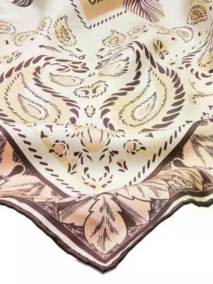 Tory Burch Cockatoo Bandana Silk Square Scarf - Neutrals