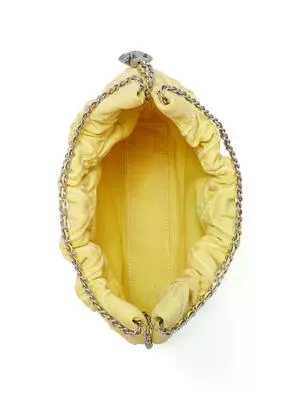 Tory Burch Mini Fleming Soft Denim Hobo Bag - Yellow