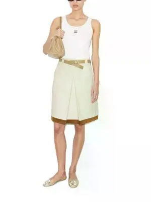 Tory Burch Ecru Denim Skirt - Neutrals