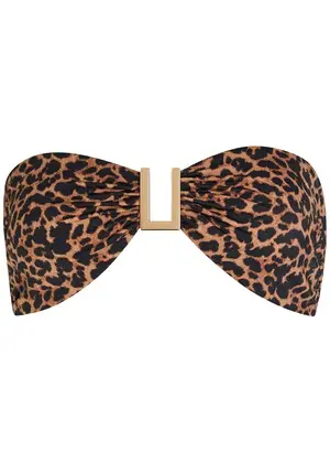 AWAY THAT DAY Taormina Print Bikini Top - Leopard