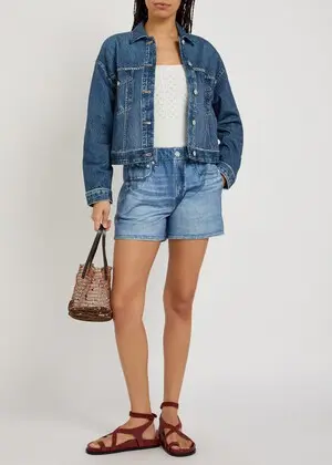 Rag & Bone Miramar Denim-print Terry Jacket