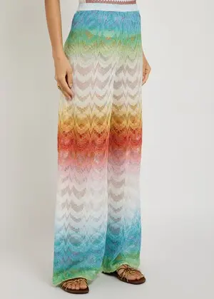 Missoni Patterned Metallic-knit Trousers - Multicoloured