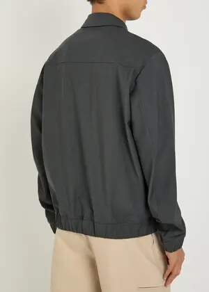 Dolce & Gabbana Logo-appliquéd Wool-blend Jacket - Grey