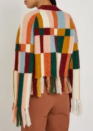 ALEMAIS Marojerelle Checked Wool-blend Jumper - Multicoloured