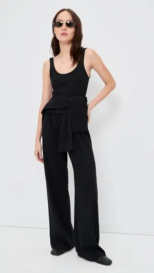 LESET Laura Scoop Neck Tank - Black