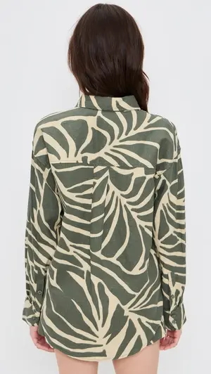 Z Supply Alfie Tova Botanical Print Button-down Shirt