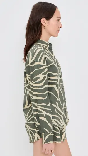 Z Supply Alfie Tova Botanical Print Button-down Shirt