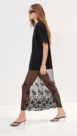 LE BOP Nico Lace Maxi Dress - Black