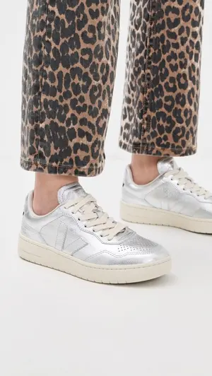 VEJA V-90 Metallic Leather Sneakers