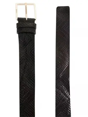 Max Mara Braided Leather Belt - Black