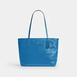 COACH OUTLET City Tote Bag - Silver/blue Jay