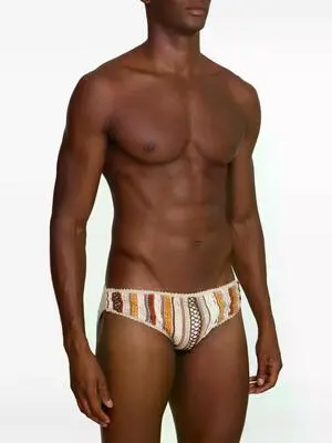 AMIR SLAMA Crochet Swimming Trunks