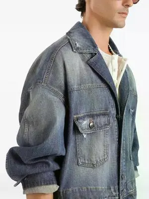 Dolce & Gabbana Denim Jumpsuit With Distressed Effect - Blue