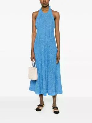 Maje Halterneck Sleeveless Midi Dress
