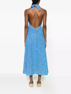 Maje Halterneck Sleeveless Midi Dress