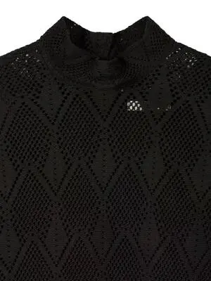 STUDIO TOMBOY Crochet High-neck Dress - Black